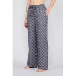 JOOP! Pyjamahose JOOP "Relax", Herren, Gr. 44, N-Gr, grau (dunkles grau), Web, Obermaterial: 50% Baumwolle, 50% Viskose, bequem lang, Hosen Pyjamahose, allover Cornflower-Print