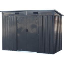 Ger&auml;tehaus Tepro "Mulit Shed L", grau (anthrazit), Stahlblech, Ger&auml;teh&auml;user, Metall