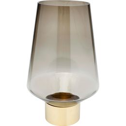 Tischvase KARE DESIGN "Vase Noble Braun", braun, B:24cm H:40cm T:24cm, Glas, Stahl, Vasen