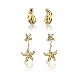 Schmuckset AMELIA PARKER "AS035G", gold, Schmuck_Sets, Damen, 13mm, Edelstahl, Schmuckset, 13mm