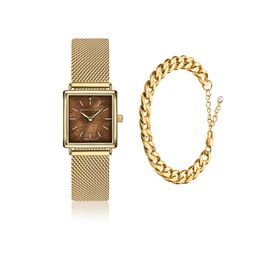 Quarzuhr ISABELLA FORD "SFG1-1", gold, Armbanduhren, Damen, Quarzuhr