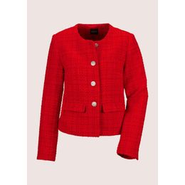 Madeleine Mode Jerseyblazer MADELEINE "Blazer Eleganter Tweed-Kurzblazer mit Metallkn&ouml;pfen", Damen, Gr. 46, rot, Obermaterial: 80% Polyester PES. 20% Wolle WO., Modern, normal, Blazer, Edle Metallkn&ouml;pfe