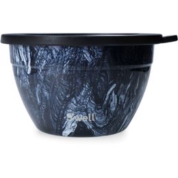 S'well Salatsch&uuml;ssel S'WELL "S'well Onyx Salad Bowl Kit, 1.9L", blau (azurit, marmor), B:21cm H:12cm T:19cm, Edelstahl, Sch&uuml;sseln, Salatsch&uuml;ssel, Therma-S'well-Technologie, vakuumisolierten Au&szlig;enschale