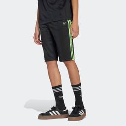 Shorts adidas originals "FUSS", Jungen, Gr. 176, N-Gr, gr&uuml;n (schwarz, signal gr&uuml;n,), Obermaterial: 100% Polyester, Hosen Shorts, f&uuml;r Kinder, mit Allover-Print, aus Polyester, mit Mesh-Futter