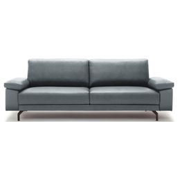 2-Sitzer "CR.450 elegantes Designsofa mit hohem Sitzkomfort. Breite 180cm", blau (wasserblau, steingrau), B:180cm H:85cm T:95cm, CREATION BY ROLF BENZ, Sofas