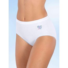 Taillenslip Speidel, Damen, Gr. 48, 3 Stk., wei&szlig;, 100% Baumwolle, Unterhosen Taillenslip