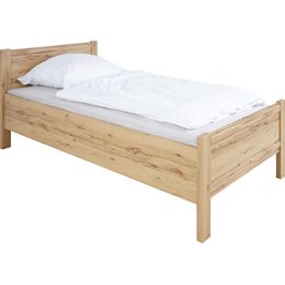 Bett Priess "Husum Schlafzimmer Jugendzimmer Rahmenbett", beige (astkernbuchefarben), B:130cm H:85cm L:208cm, Betten, Jugendbett Bettgestell, Komforth&ouml;he, hochwertige Premium Qualit&auml;t, f&uuml;r Motorrahmen geeignet
