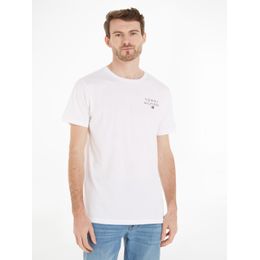 T-Shirt "CN SS TEE LOGO", Herren, Gr. S (48), wei&szlig;, Single Jersey, Obermaterial: 100% Baumwolle, Tommy Hilfiger Underwear, unifarben, Basic, gerade h&uuml;ftbedeckend, Rundhals, eingesetzt abgesteppt, Shirts T-Shirt, mit Tommy Hilfiger Markenlogo-Druck