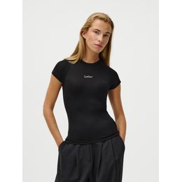 T-Shirt LEGER "Tayra, LeGer by Lena Gercke", Damen, Gr. 42, schwarz, Jersey, Obermaterial: 95% Viskose, 5% Elasthan, slim fit, Rundhals, Shirts T-Shirt, basic, Rundhals, slim fit