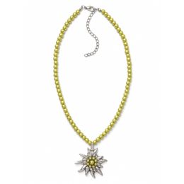 Allg&auml;u Rebell Kette mit Anh&auml;nger ALLG&Auml;U REBELL "Trude", Damen, Gr. onesize, PTFE-Kunststoff, gr&uuml;n (hellgr&uuml;n), Basic, Halsketten, Glasperlenkette