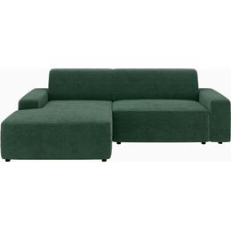 Ecksofa Trendmanufaktur "Wien, wahlweise mit Sitzvorschub und Bettkasten, Breite 246 cm", dunkelgr&uuml;n, B:246cm H:73cm T:162cm, 92%Polyester, 8%Polyamide, Sofas, Ecksofa, L-Form, in trendigem Cordstoff
