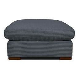 Polsterhocker Home Affaire "Coray", grau, B:92cm H:47cm T:92cm, 100% PES, Hocker, Polsterhocker, mit Federn und Daunen