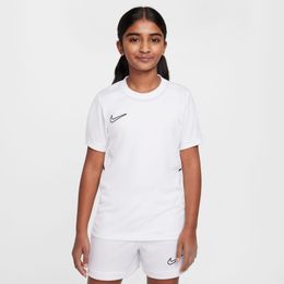 Trainingsshirt Nike "Nike Academy Big Kids' Dri-FIT Soccer Top", Kinder, Gr. L, wei&szlig; (wei&szlig;, wei&szlig;,), Obermaterial: 100% Polyester, normal, Rundhals, Shirts, f&uuml;r Jugendliche, f&uuml;r Fu&szlig;ball, atmungsaktiv, schnelltrocknend