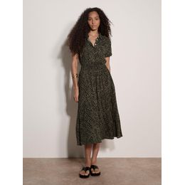 Midikleid Apricot "Midikleid", Damen, Gr. M (38), N-Gr, gr&uuml;n (khaki), gewebt, Obermaterial: 100% Viskose CV., Kleider Midikleid, mit Animal-Print