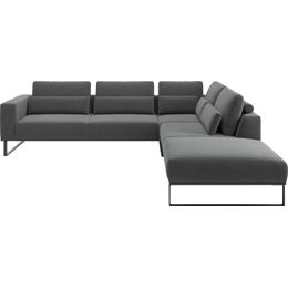 Ecksofa Musterring "JUSTB PM100, stilvoller Lounge-Komfort von Musterring", grau, B:308cm H:88cm T:290cm, 100% Polyester, Sofas, Ecksofa, Kollektion Bettina Zimmermann, optionaler Sitzvorzug & Fu&szlig;-Auswahl