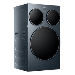 Haier Waschmaschine "HAMQD 410CBL9GN-84", Energieeffizienz: A (A-G), grau (blau), B:60cm H:107cm T:59,5cm, Waschmaschinen, 3 Trommeln (10 + 1 + 1 kg), Smart Dosing