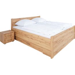 Bett Priess "Husum Schlafzimmer Jugendzimmer Rahmenbett", beige (astkernbuchefarben), B:190cm H:85cm L:208cm, Betten, Jugendbett Bettgestell, Komforth&ouml;he, hochwertige Premium Qualit&auml;t, f&uuml;r Motorrahmen geeignet