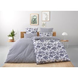 Bettw&auml;sche OTTO HOME "Nordby", blau, B/L: 155cm x 220cm, 1 Stk., 1 Stk., Seersucker, B/L: 80cm x 80cm, 2, Seersucker, Obermaterial: 100% Baumwolle, Bettw&auml;sche, Bettw&auml;sche, Bettw&auml;sche aus Baumwolle, skandinavisches Design, ab Gr&ouml;&szlig;e 135x200 cm