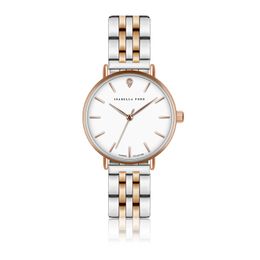 Quarzuhr ISABELLA FORD "FD2-B304R", rose gold, silber, Armbanduhren, Damen, Quarzuhr