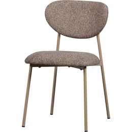 Esszimmerstuhl Woood "Valor aus Webstoff mit Metallgestell stapelbar H 77 x B 46 cm", natur, natur, natur, B:46cm H:77cm T:56cm, Polyester, St&uuml;hle, Esszimmerstuhl, (Set, 2 St) Sehr hohe Verschlei&szlig;festigkeit, Breite 46 cm