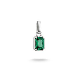 Charm-Einh&auml;nger Thomas Sabo "Birthstone/Geburtsstein Charm - Connect", gr&uuml;n (silberfarben, gr&uuml;n, gr&uuml;n), Charms, Damen, Mai, Silber 925 (recycelt), mit Zirkonia (synth.) oder Glas-Keramik Stein oder T&uuml;rkis-Imitat