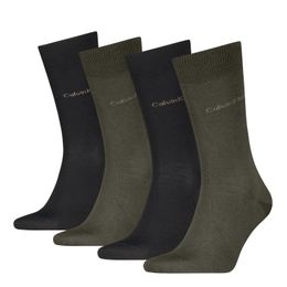 Socken Calvin Klein, Herren, schwarz (olive gr&uuml;n), Obermaterial: 71% Baumwolle, 15% Polyester, 12% Polyamid, 2% Elasthan, Socken Socken