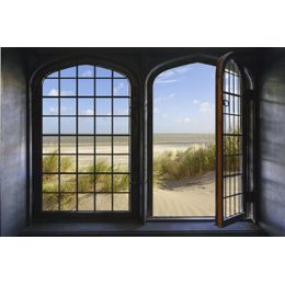 Wandsticker queence "Sylt", bunt, B:60cm H:40cm, Vinyl, Wandtattoos, Wandsticker, Wandbild, selbstklebend, 3D, Fenster