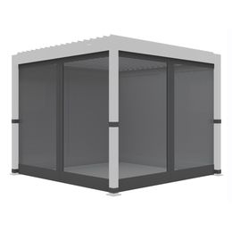 Pavillonseitenteil Konifera "Insektenschutz, Alhambra", anthrazit, Polyester, Pavillonseitenteile, f&uuml;r Pavillon Alhambra 300x300 cm