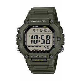 Chronograph, khaki, CASIO TIMELESS COLLECTION, Armbanduhren, Herren, Chronograph, Quarzuhr, Armbanduhr, Herrenuhr, digital, automatischer Kalender