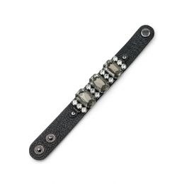 Armband "Crystal", Damen, Gr. Polyurethan, schwarz, Collezione Alessandro, Armb&auml;nder Armband
