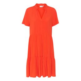 Midikleid Saint Tropez "Kleid EdaSZ", Damen, Gr. S, N-Gr, rot (poinciana), Obermaterial: 100% Viskose LENZING ECOVERO CV LenzEcov., Kleider Midikleid