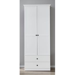 Garderobenschrank Home Affaire "&Ouml;rebro", wei&szlig;, B:81cm H:200cm T:41cm, FSC-zertifizierter Holzwerkstoff, Schr&auml;nke, Garderobenschrank, zeitloser Landhausstil, mit Vollauszug