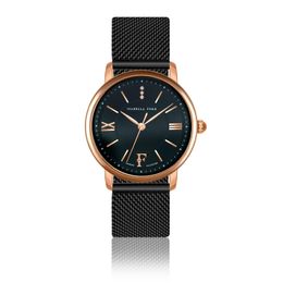 Quarzuhr ISABELLA FORD "FA3-B048B", rosa (schwarz), Armbanduhren, Damen, Quarzuhr