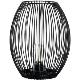 Leonardo LED Tischleuchte "Laterne CASOLARE", schwarz, 1, &Oslash; 19,3cm H: 24,5cm, 1 Stk., H&ouml;he 24,5cm, Leuchten, aus Metall, oval, LED Tischleuchte