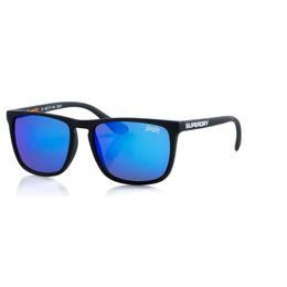 Sonnenbrille Superdry "Modell 996059", Herren, schwarz, blau, matt, Sonnenbrillen Sonnenbrille, Form Karree/Eckig, Logoschriftzug auf B&uuml;gel, Injectionfassung