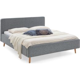 Meise M&ouml;bel Polsterbett MEISE.M&Ouml;BEL "Mattis", blau (t&uuml;rkis), B:181cm H:105cm L:218cm, Bezug Bett: Multicolor (100% Polyester), Betten, Polsterbett, Topseller, wahlweise mit Bettkasten