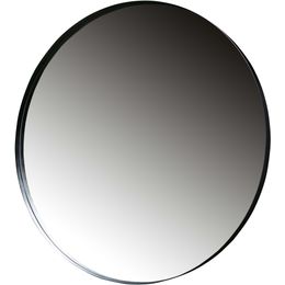 Spiegel Woood "Doutzen Metall mit Pulverbeschichtung", schwarz, B:115cm H:115cm T:5cm &Oslash;:115cm, glasspiegel, Spiegel, HRP-Stahlrahmen, Europ&auml;ischer Spiegelglasstandard, Pfleiglicht