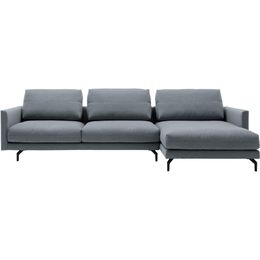 Ecksofa "CR.414, Designecksofa, Polsterecke, Breite 300cm, L-Form", blau (saphierblau, steingrau), B:300cm H:91cm T:172cm, CREATION BY ROLF BENZ, Sofas, Ecksofa, wahlweise aus feinstem Rindsleder oder hochwertigem Chenille