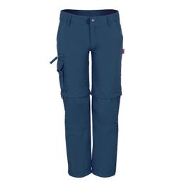Zip-off-Hose Trollkids "Kids Oppland Pants Slim Fit", M&auml;dchen, Gr. 152, N-Gr, blau (mystic blau), Web, Obermaterial: 100% Polyamid, Hosen