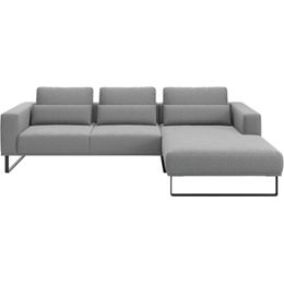 Ecksofa Musterring "JUSTB PM100, stilvoller Lounge-Komfort von Musterring", grau, B:292cm H:88cm T:185cm, 85% Polyester, 15% Viskose, Sofas, Ecksofa, Kollektion Bettina Zimmermann, optionaler Sitzvorzug & Fu&szlig;-Auswahl
