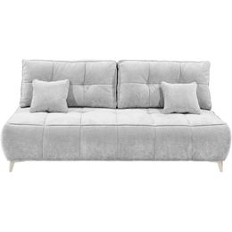 Schlafsofa ED EXCITING DESIGN, silber, 100% Polyester, Sofas, Schlafsofa