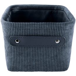 Aufbewahrungskorb Kleine Wolke "Bedford", blau (mare), B:17cm H:11,5cm T:22cm, Polyester, Aufbewahrungsboxen