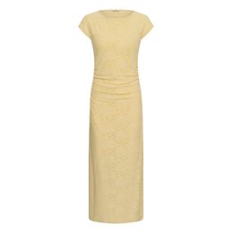 Jerseykleid Saint Tropez "Jerseykleid RachavSZ", Damen, Gr. XXL, N-Gr, gelb (lemon meringue), Obermaterial: 95% Polyester PES. 5% Elasthan EL., Kleider Jerseykleid