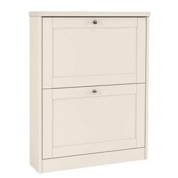 Schuhschrank OTTO HOME "Heide", kaschmir, B:70cm H:90cm T:19cm, FSC-zertifizierter Holzwerkstoff, Schr&auml;nke, Schuhschrank, Breite 70 cm, mit 2 Klappen und Facettenfront