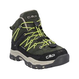 Wanderschuh CMP "KIDS RIGEL MID WP TREKKING SHOES", Kinder, Gr. 28, pine, mela, Leder, Schuhe Wanderschuh, wasserdicht