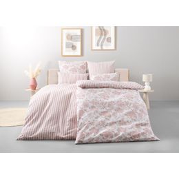 Bettw&auml;sche OTTO HOME "Nordby", ros&eacute;, B/L: 155cm x 220cm, 1 Stk., 1 Stk., Seersucker, B/L: 80cm x 80cm, 2, Seersucker, Obermaterial: 100% Baumwolle, Bettw&auml;sche, Bettw&auml;sche, Bettw&auml;sche aus Baumwolle, skandinavisches Design, ab Gr&ouml;&szlig;e 135x200 cm
