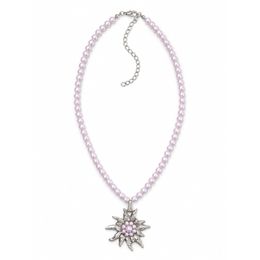 Allg&auml;u Rebell Kette mit Anh&auml;nger ALLG&Auml;U REBELL "Trude", Damen, Gr. onesize, PTFE-Kunststoff, rosa, Basic, Halsketten, Glasperlenkette