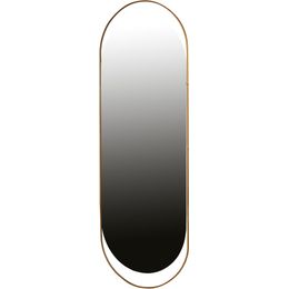 Spiegel Woood "Sanou XL mit Eisenrahmen und Messing-Finish", antik, messing, B:60cm H:168cm T:1cm, glasspiegel, Spiegel, 2 Aufh&auml;ngehaken, horizontal und vertikal montierbar, Pfleiglicht