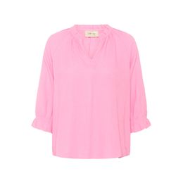 Langarmbluse Cream "Langarm-Bluse CRVenta", Damen, Gr. 34, pink (begonia pink), Obermaterial: 70% Viskose CV. 30% Leinen LI., Blusen