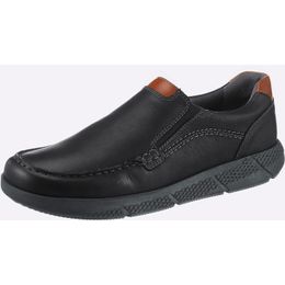 Slipper, Herren, Gr. 46, schwarz, Glattleder, Schuhe Slipper